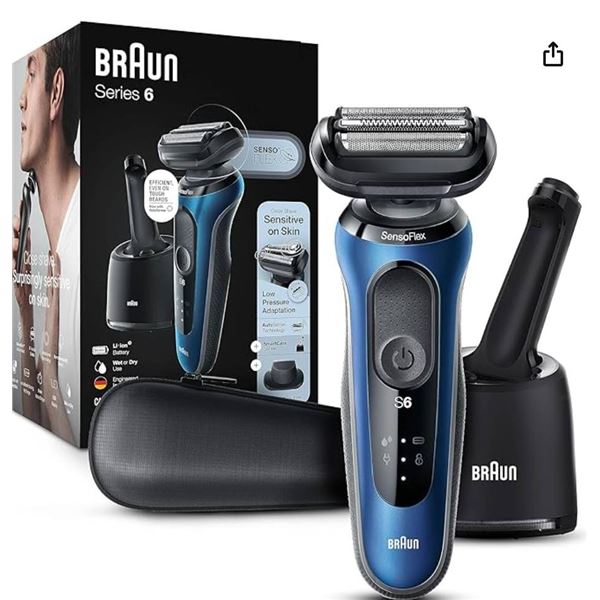 Braun Series 6 Electric Shaver with SensoFlex and Accessories