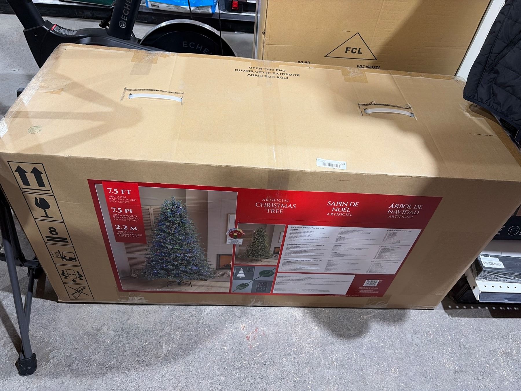 7.5 ft Pre-Lit Aspen EZ Connect Artificial Christmas Tree, 1,850 Color ...