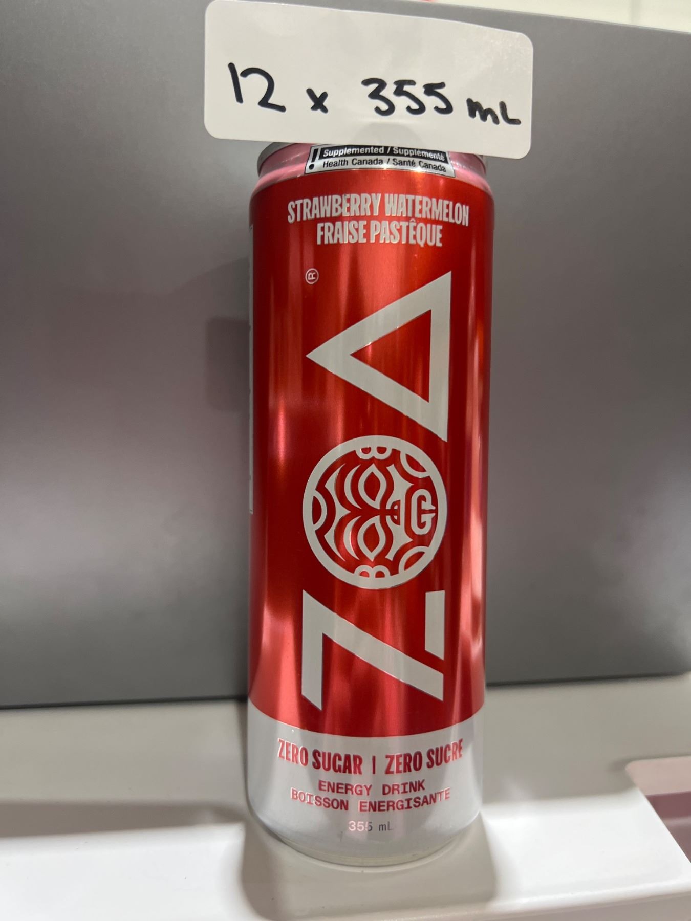 12-Pack ZOA Energy Drink, Cherry Limeade, 355 mL Cans