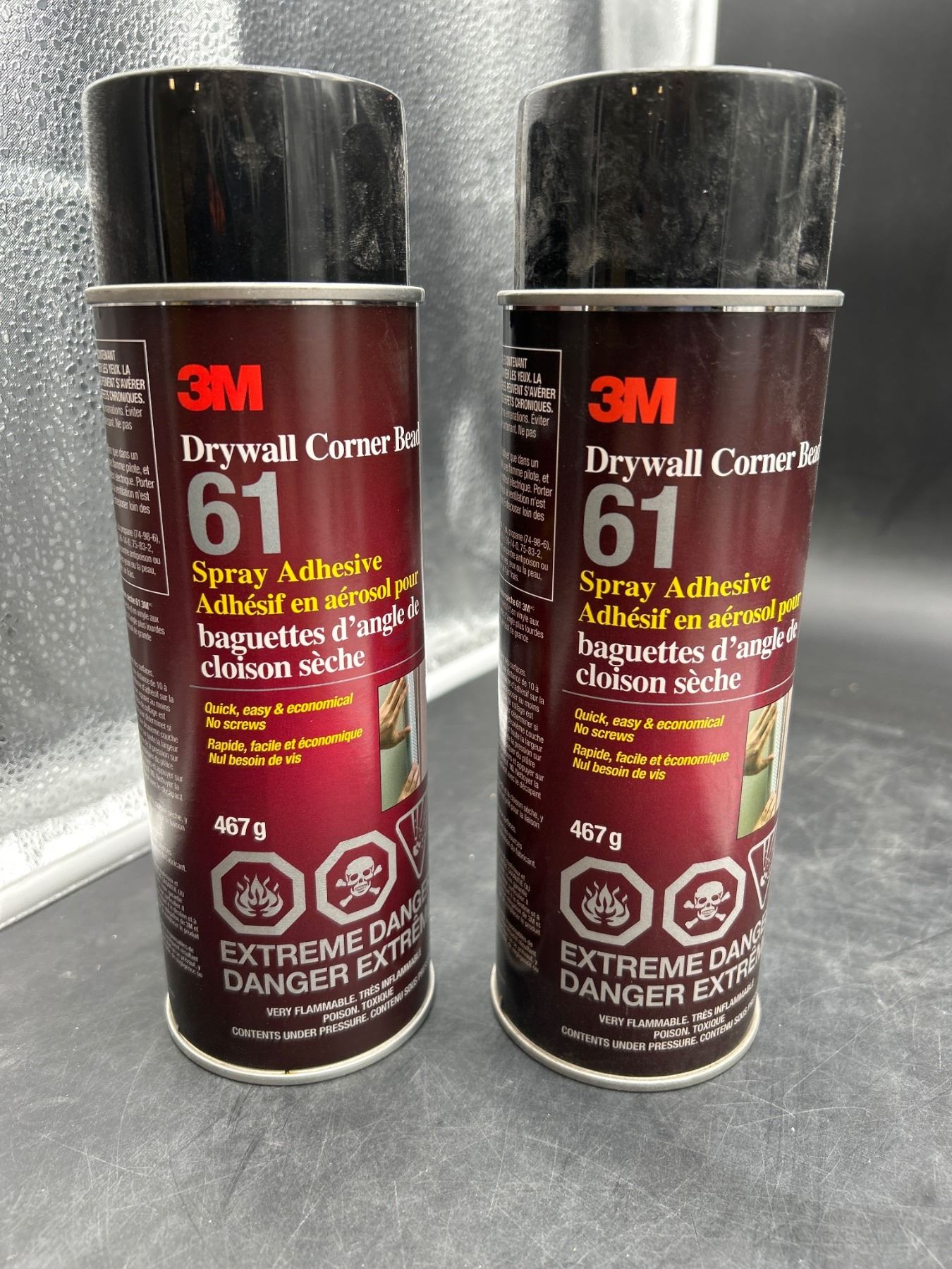 3M™ Drywall Corner Bead Spray Adhesive, 61, red tint467g x 2