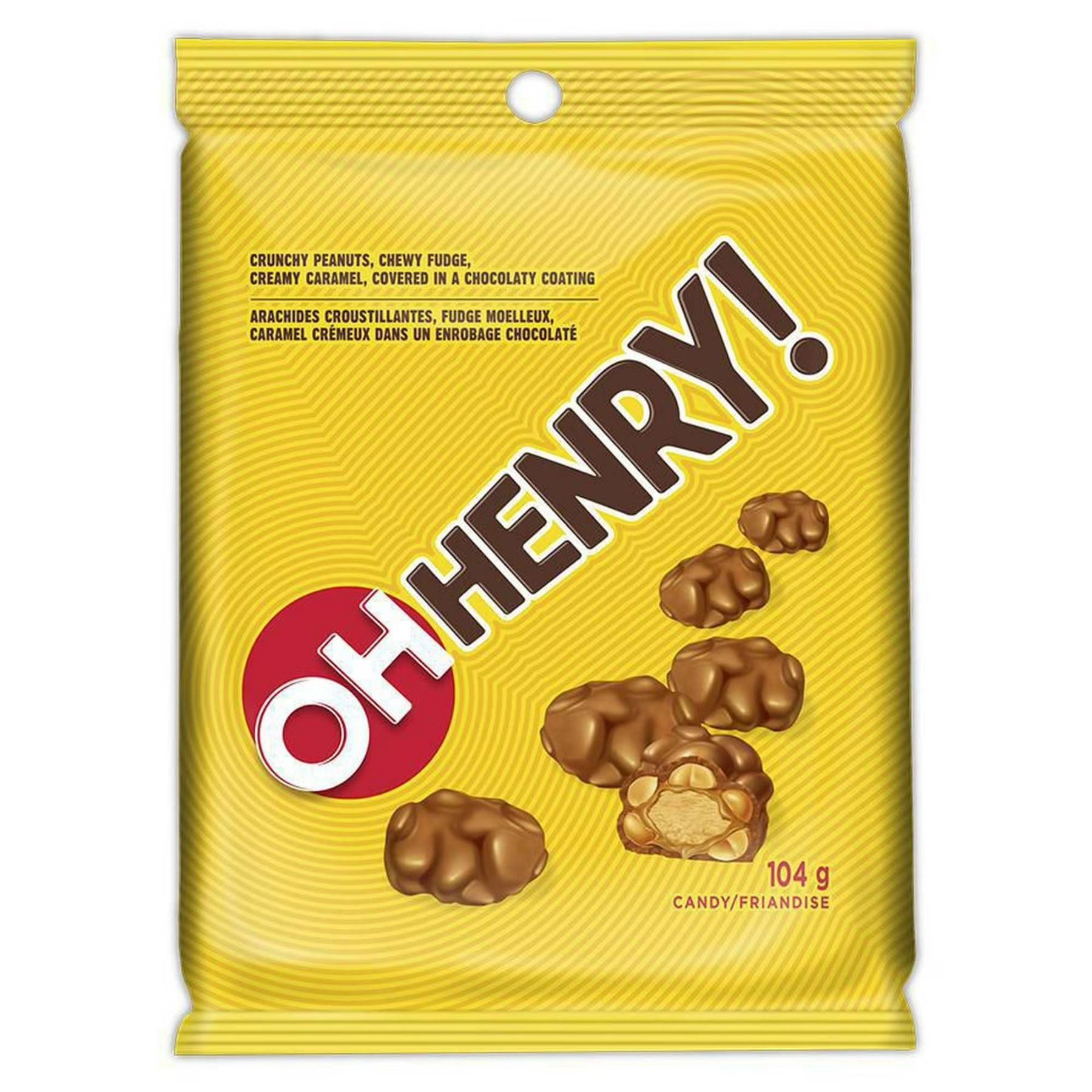 Oh Henry! 104g Chocolate Snack Pack, Bulk Case of 36 Units - A D ...