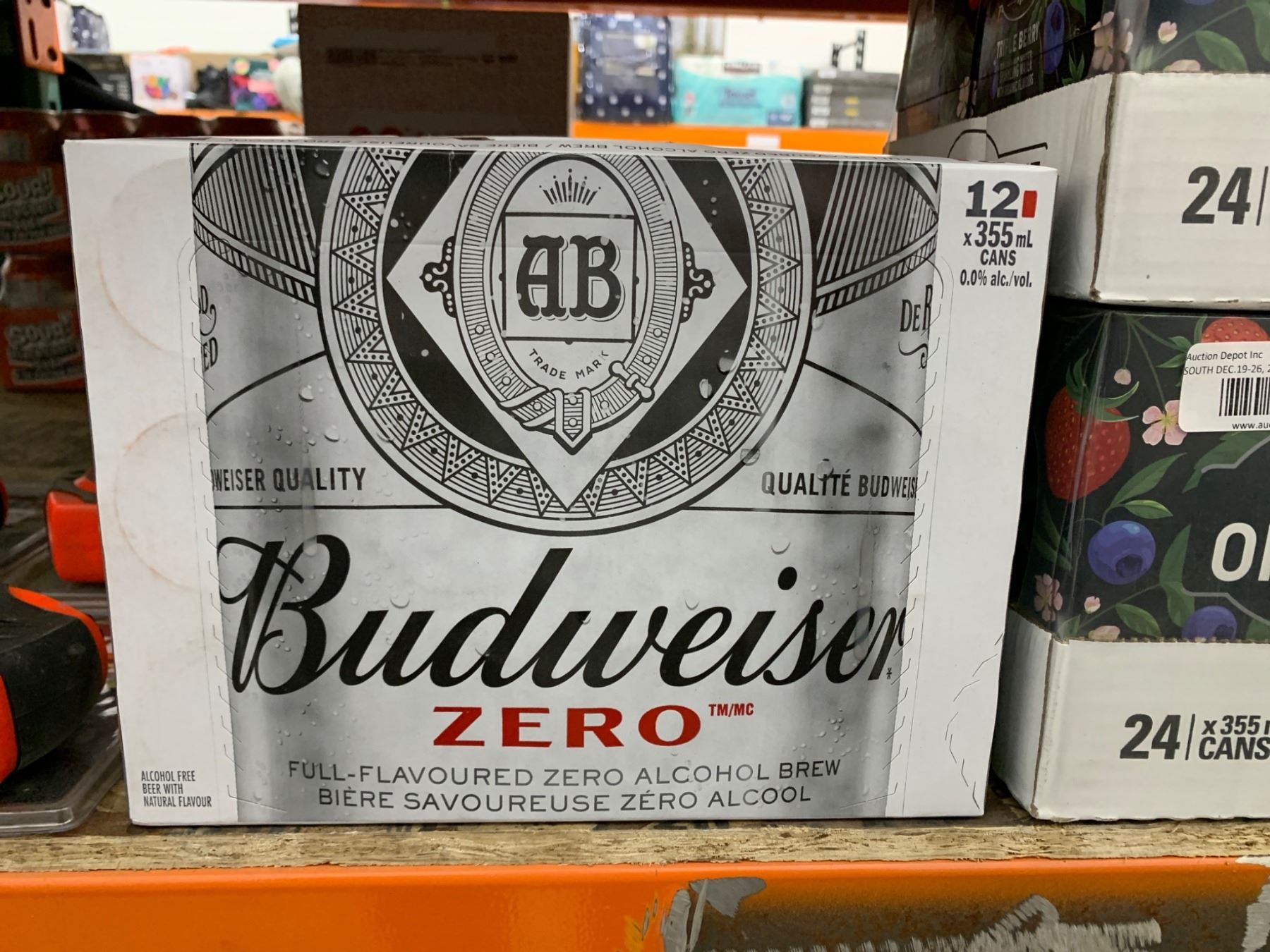 Budweiser Zero Non-Alcoholic Beer, 12 x 355 mL Cans
