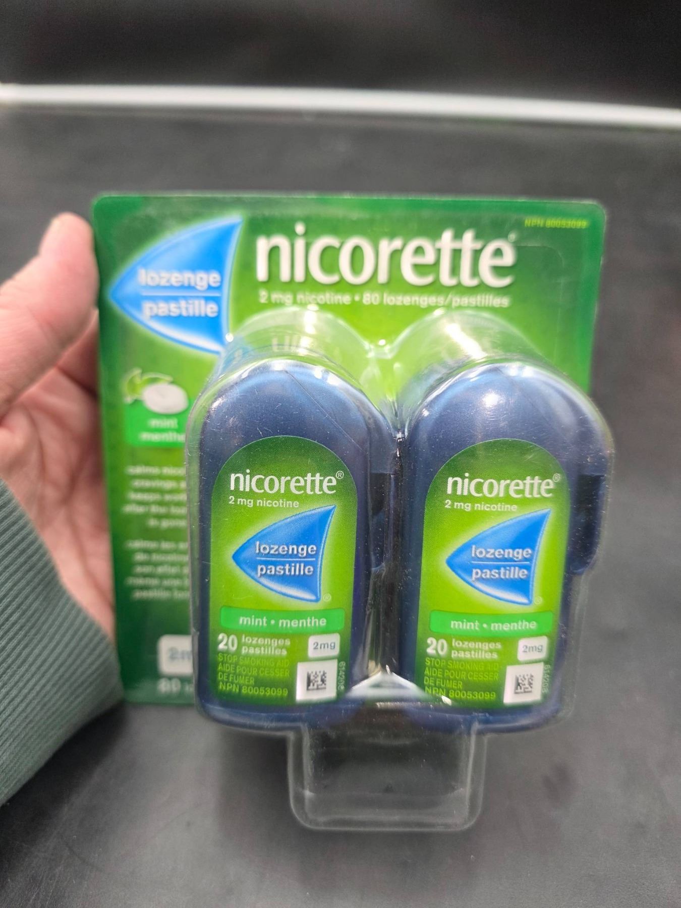 Nicorette 2 mg Nicotine Lozenge Mint 4×20 count Lozenges – Exp 01/2026