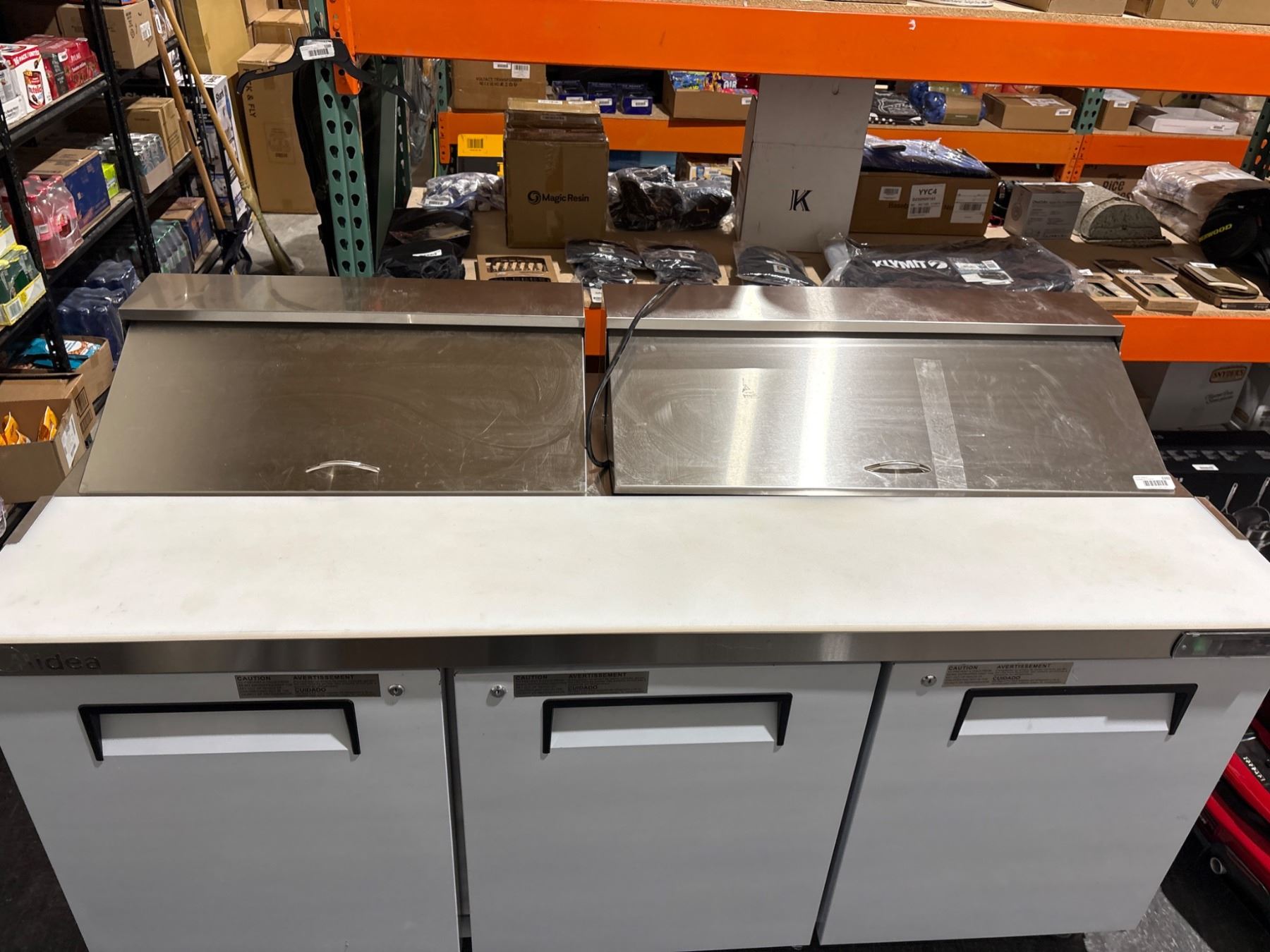 Commercial Refrigerated Prep Table With Three Undercounter Doors - A D ...
