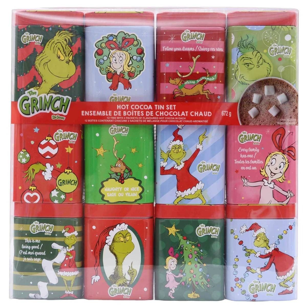 The Grinch Hot Cocoa Tin Set, 8-Piece, 672 Grams