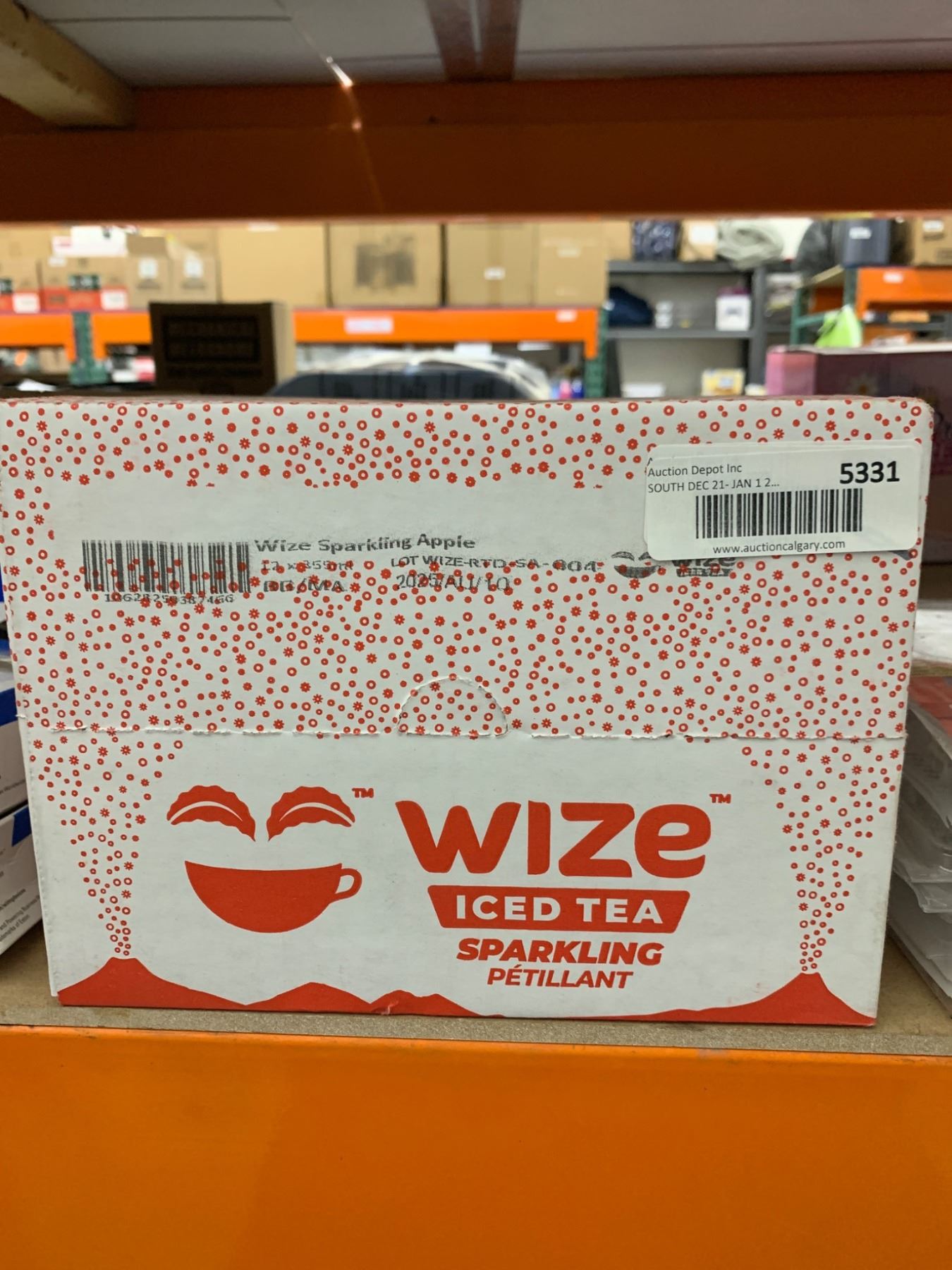 Wize Sparkling Iced Tea Case – Apple Flavor 12 x 355ml