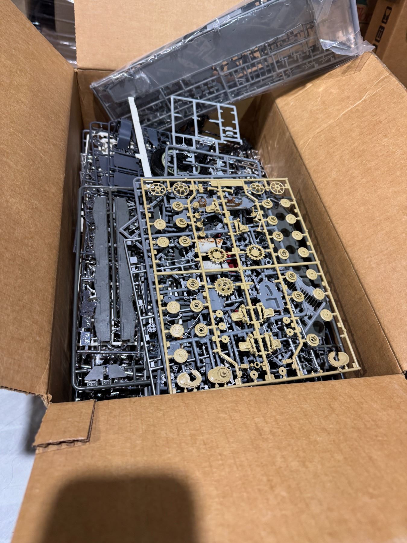 Box of model parts