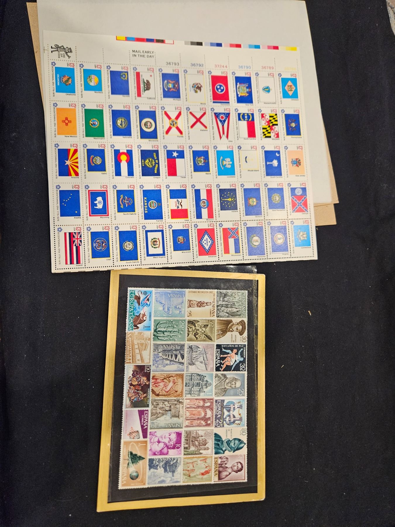 2 sheets of new Canadian stamps