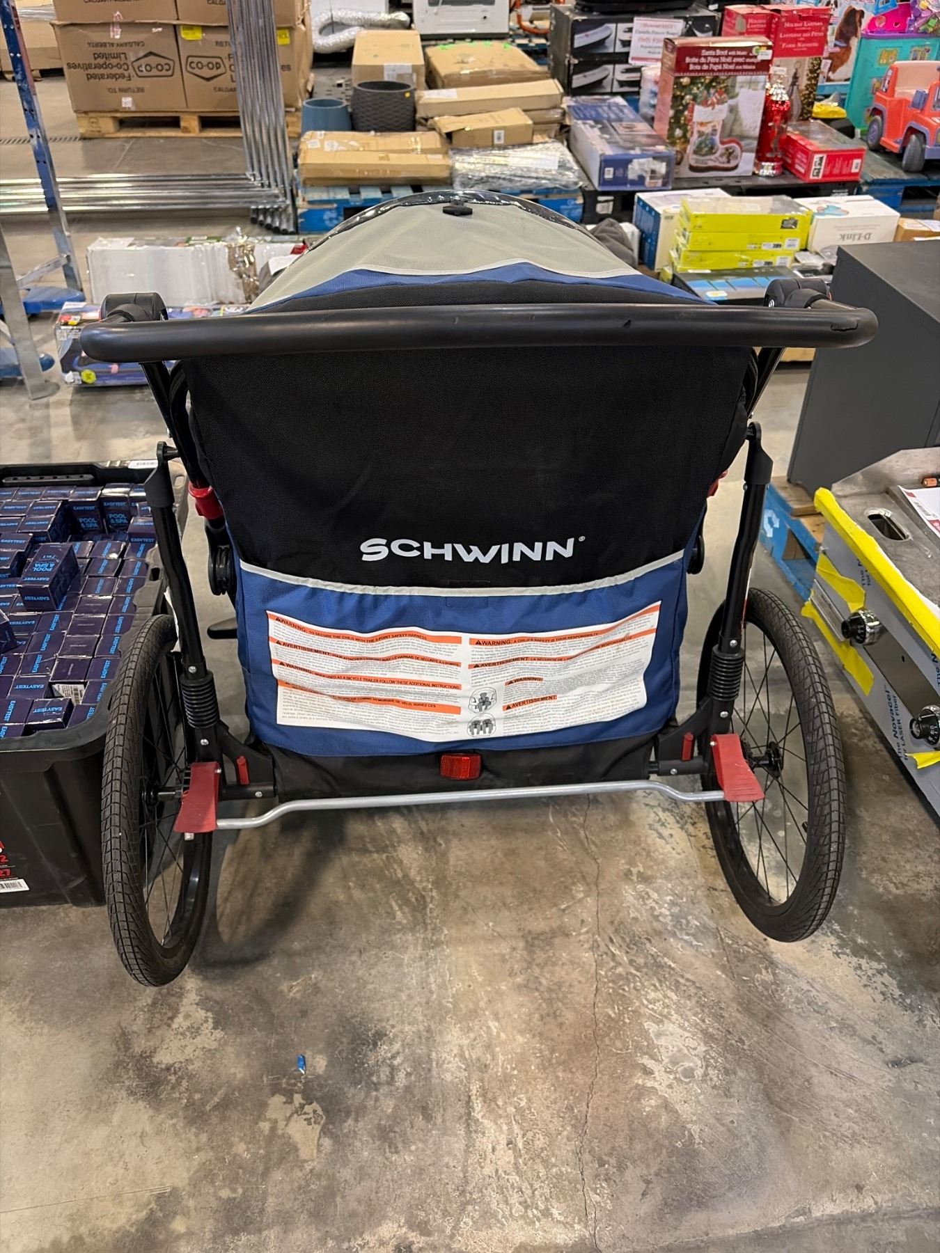Schwinn Joyrider 2-Seat Bike Trailer with Mesh Cover and Aluminum Frame