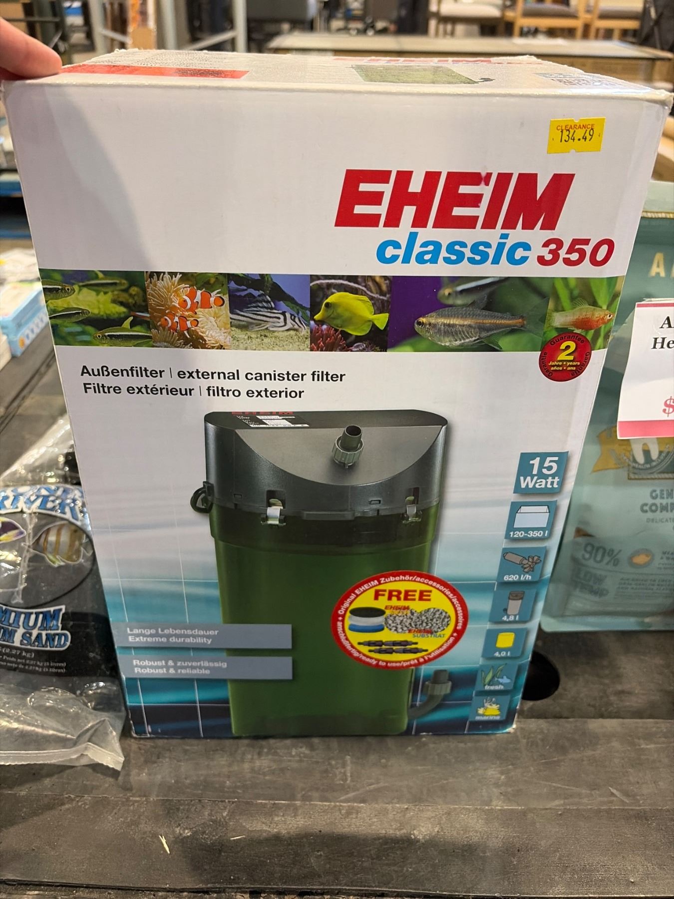 EHEIM Classic 350 External Canister Filter with Additional Pet Care Items