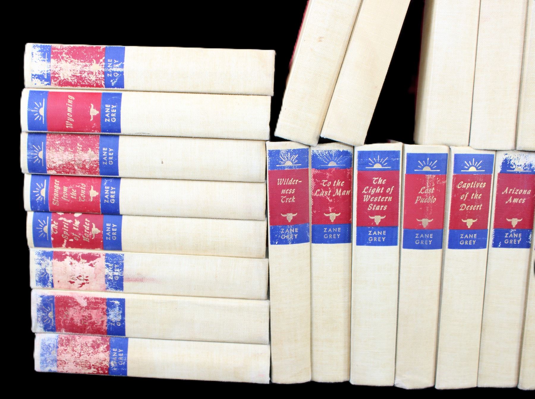 43 Hard Bound Zane Grey Books- Decent Condition