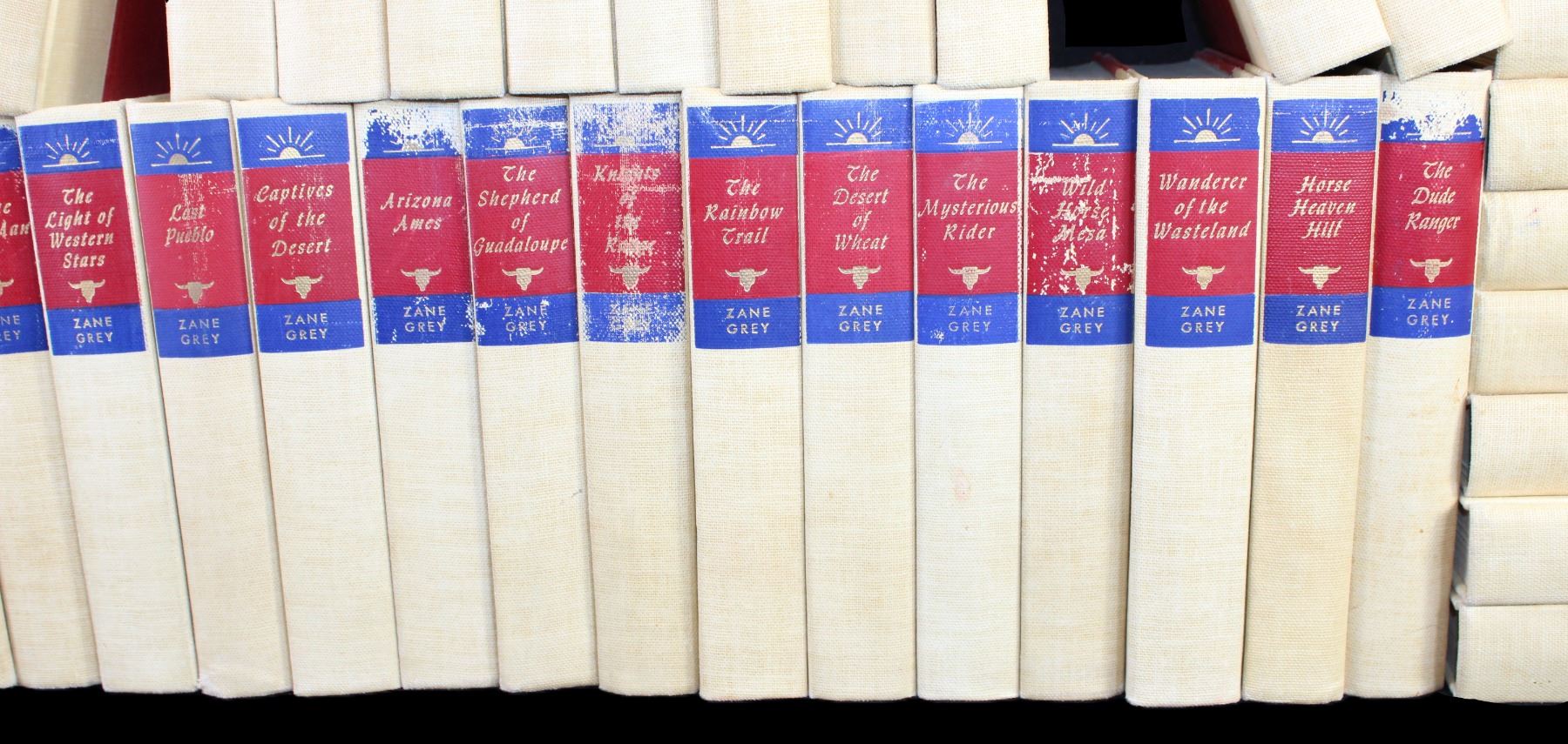 43 Hard Bound Zane Grey Books- Decent Condition