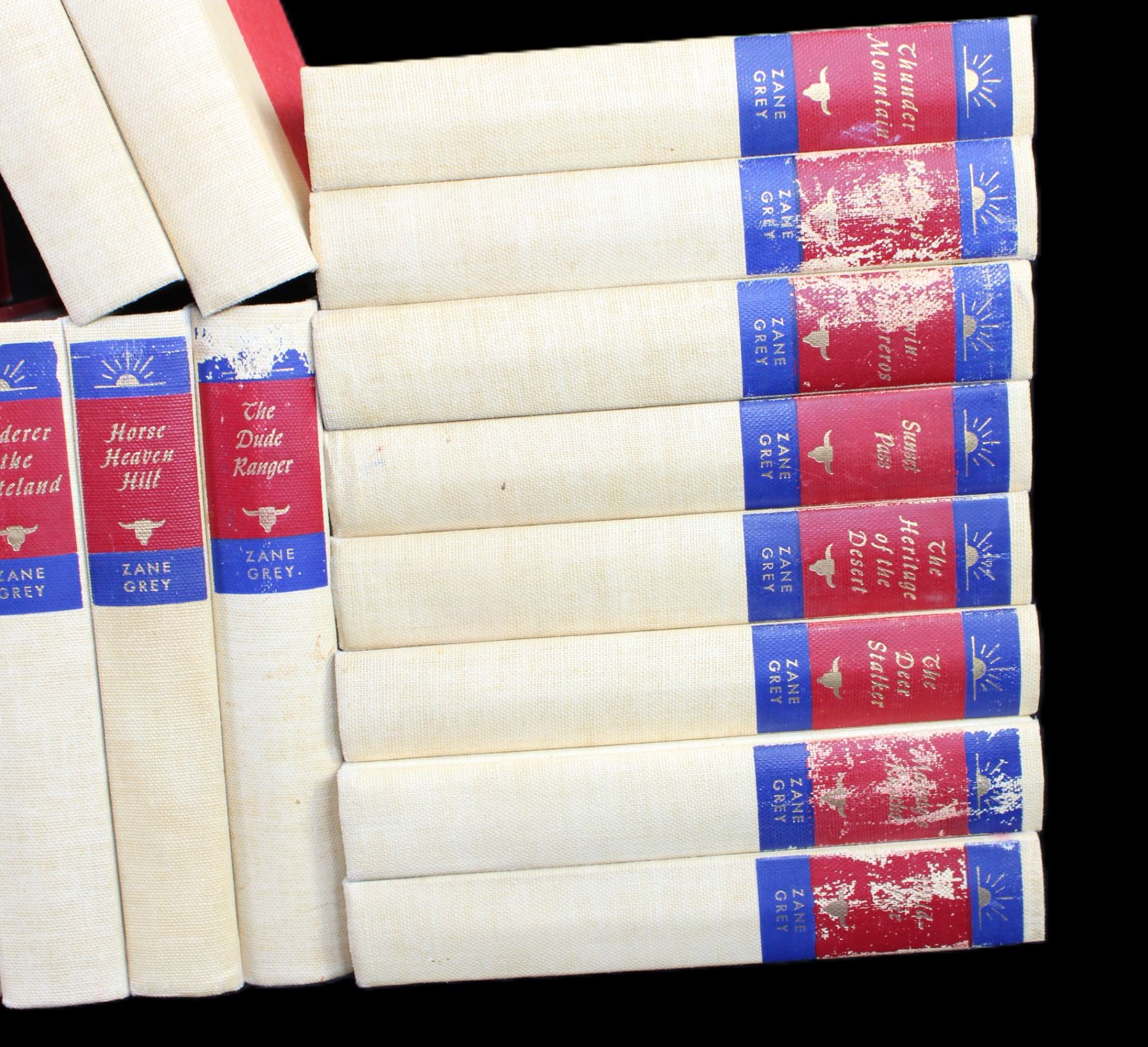 43 Hard Bound Zane Grey Books- Decent Condition