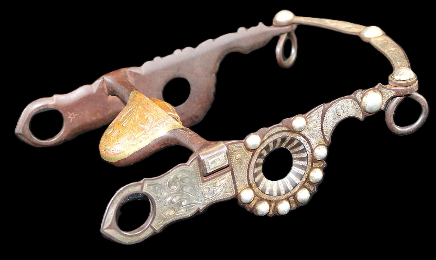 Marked Garcia 14959 Elko Nev Silver Inlaid Bit- Santa Barbara Cheek ...