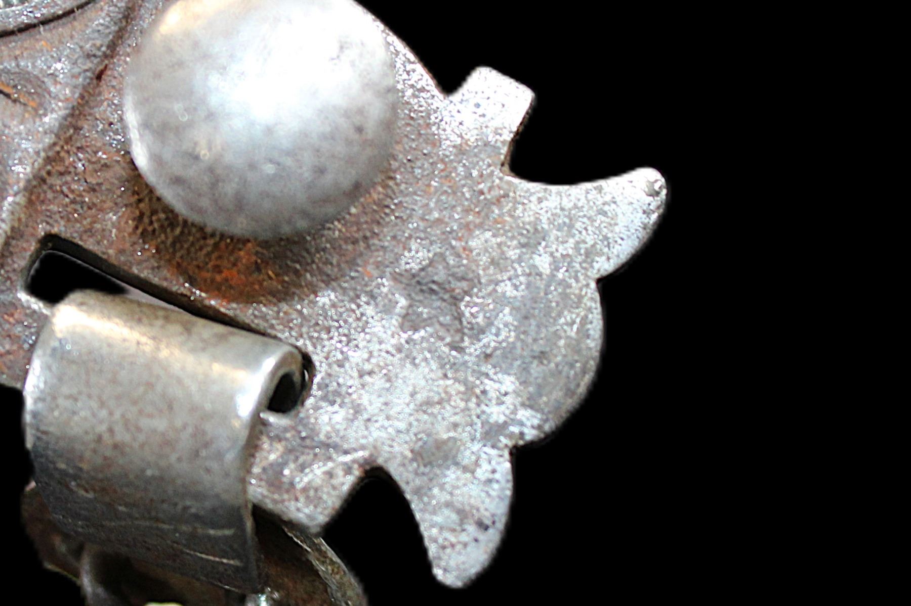 Star Marked Silver Inlaid Spurs- .9" Bands- 2.3" Shanks- 1.7" 10 Point ...