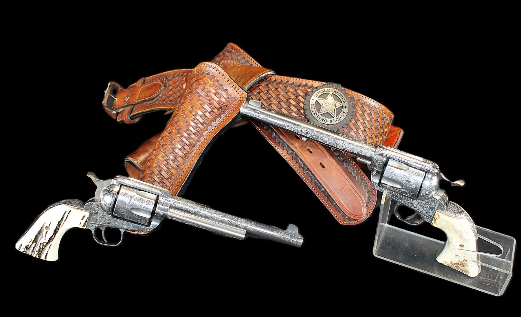 2 Ruger Vaquero Stainless Revolvers- .45 LC- 7.5" Barrels- Michael ...