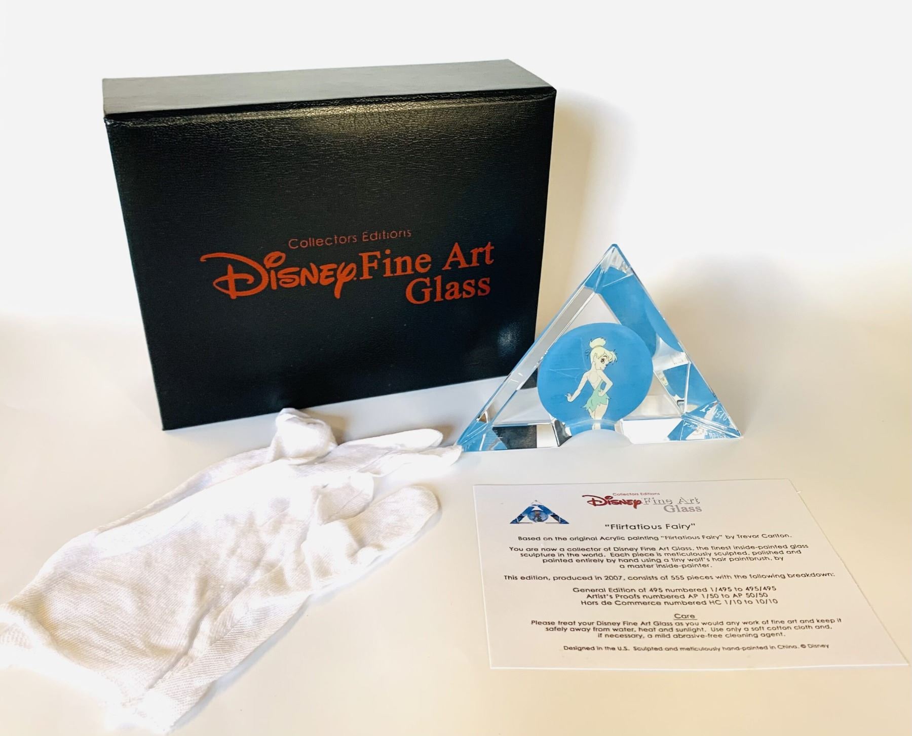 Disney Tinker Bell Fine Art Glass Flirtatious Fairy Trevor Carlton