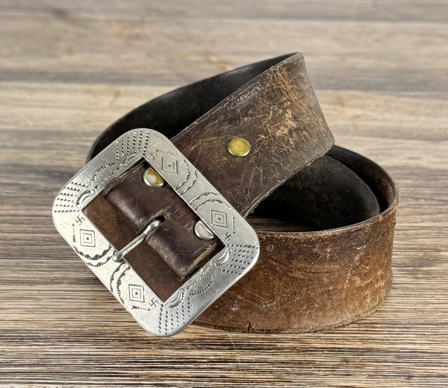 1930s Montgomery Ward Whirling Log Belt Buckle