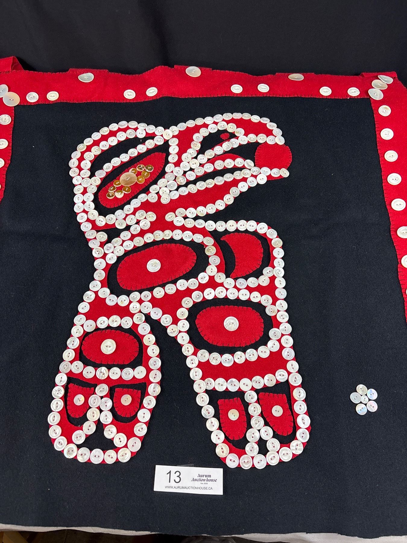 Very Well Done 28" x 30" West Coast Native Mini Button Blanket