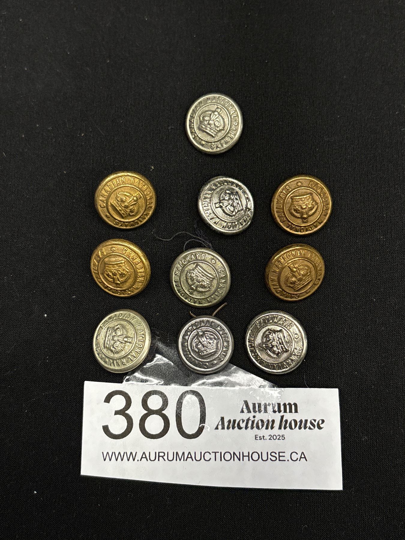 A Lot of Vintage Canadian National Railway Buttons