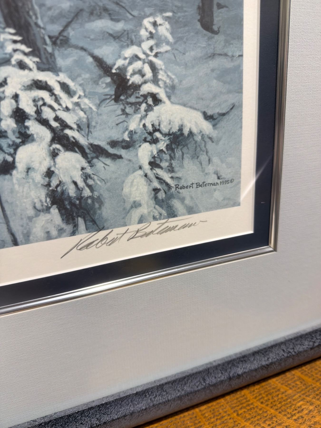 Robert Bateman Descending Shadows Timber Wolves 2643/8659 Measures 40x33