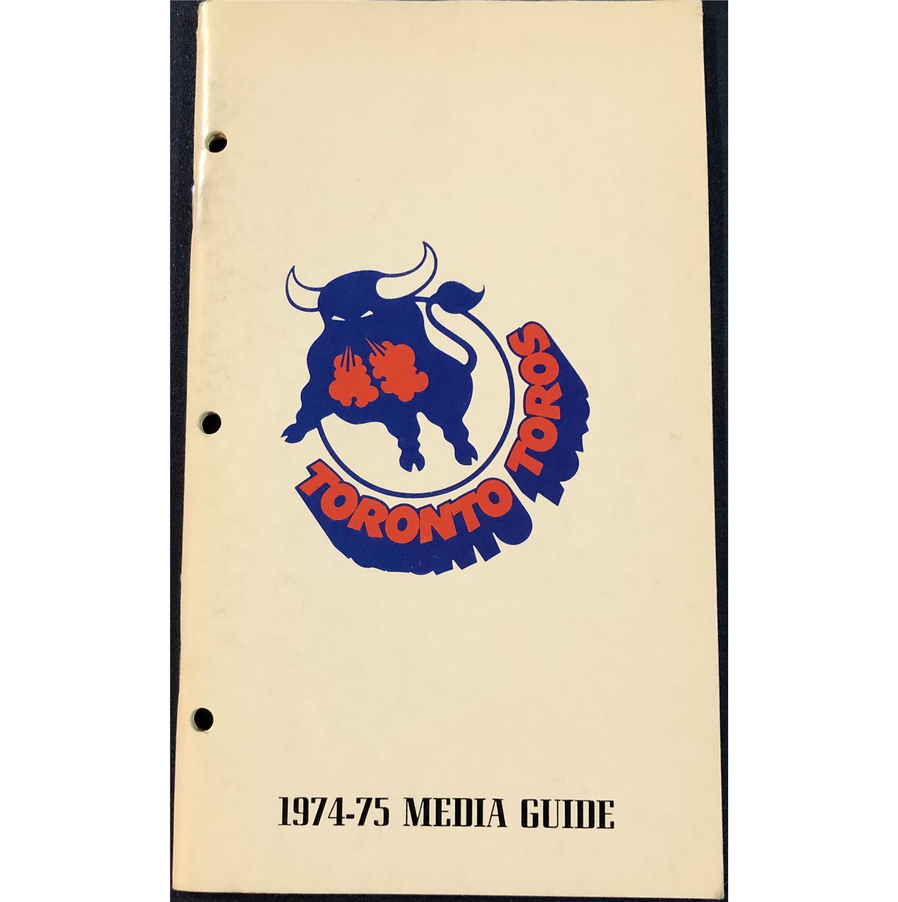 1974-75 WHA TORONTO TOROS MEDIA GUIDE