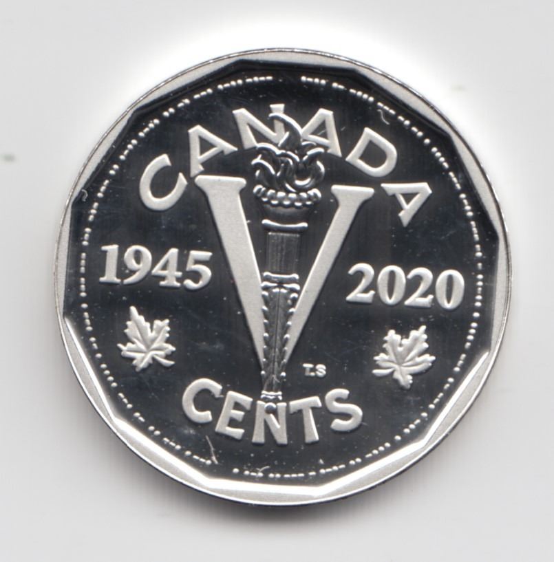 2020 Canada 5 Cent Silver Victory Nickel