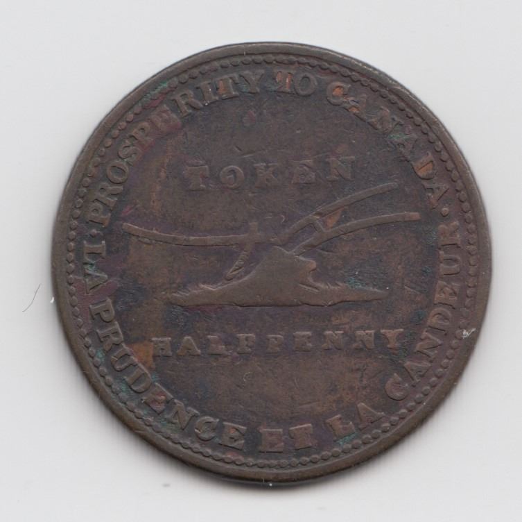 1824 Upper Canada Halfpenny Token
