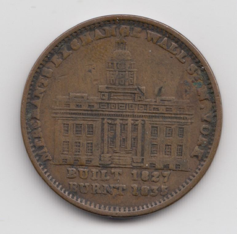 New York Not One Cent Hard Times Token