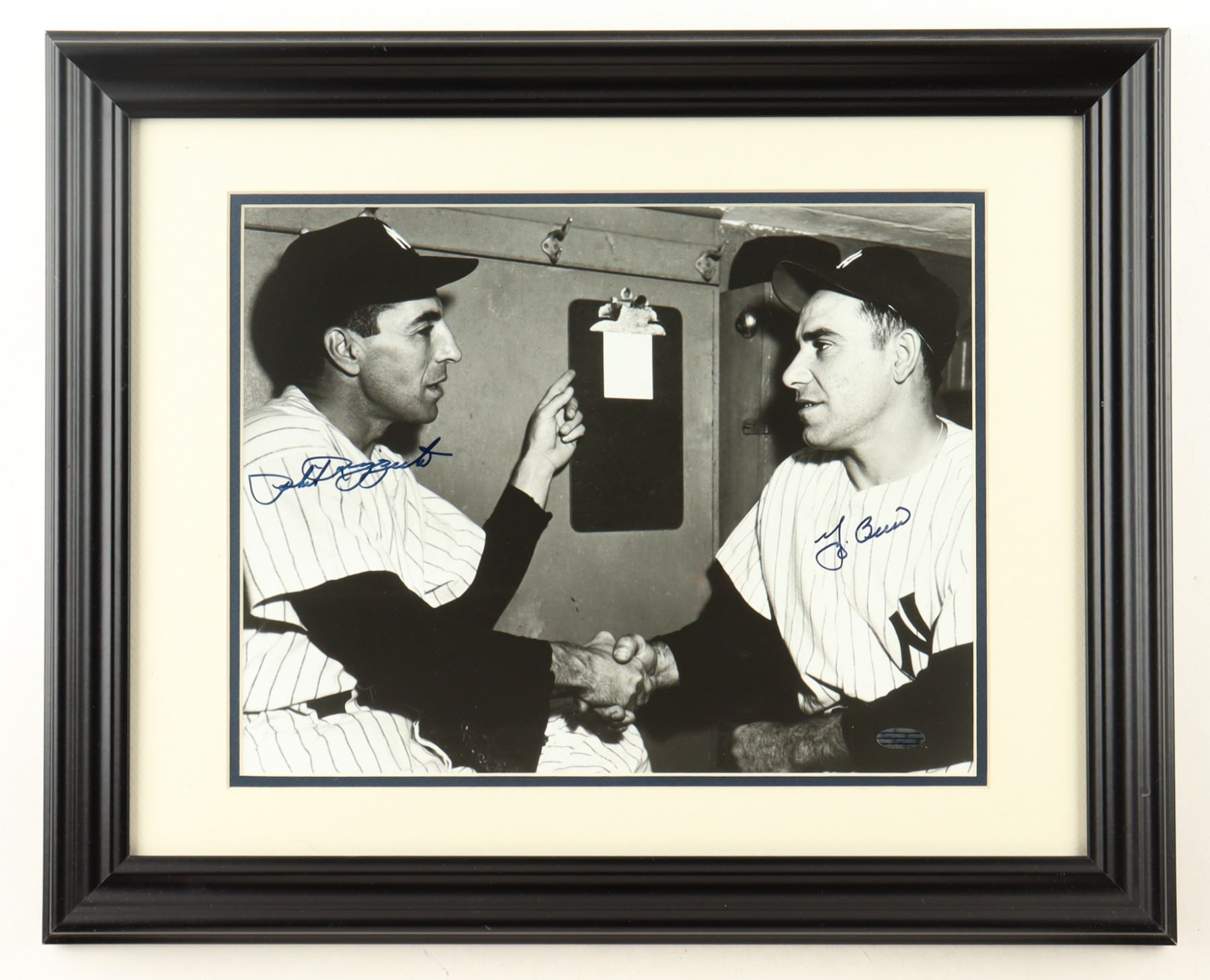 YOGI BERRA AND PHIL RIZZUTO DUAL SIGNED 11 X 14 AND FRAMED PICTURE ...