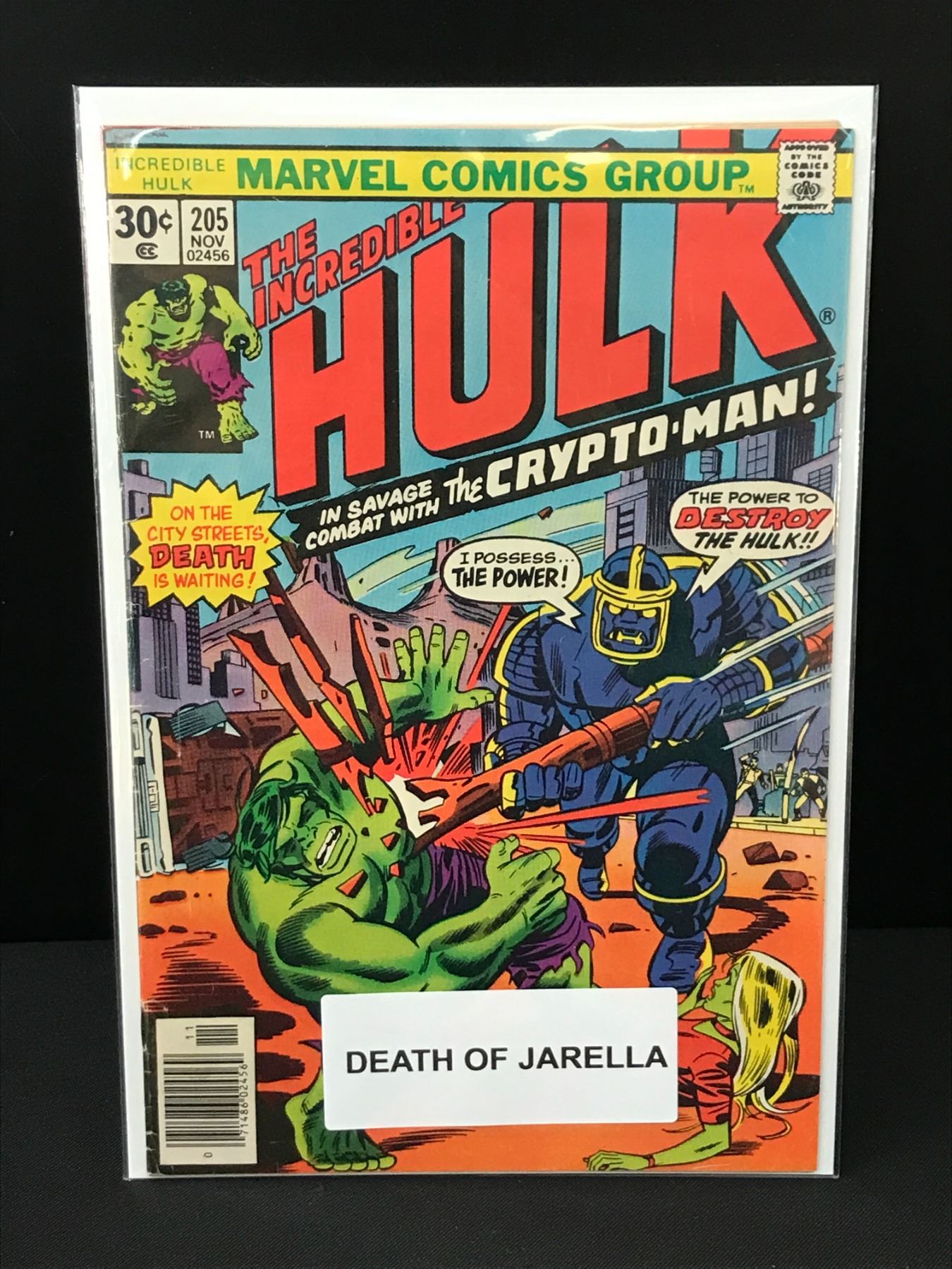 THE Incredible Hulk #205 DEATH OF JARELLA - MARVEL COMICS