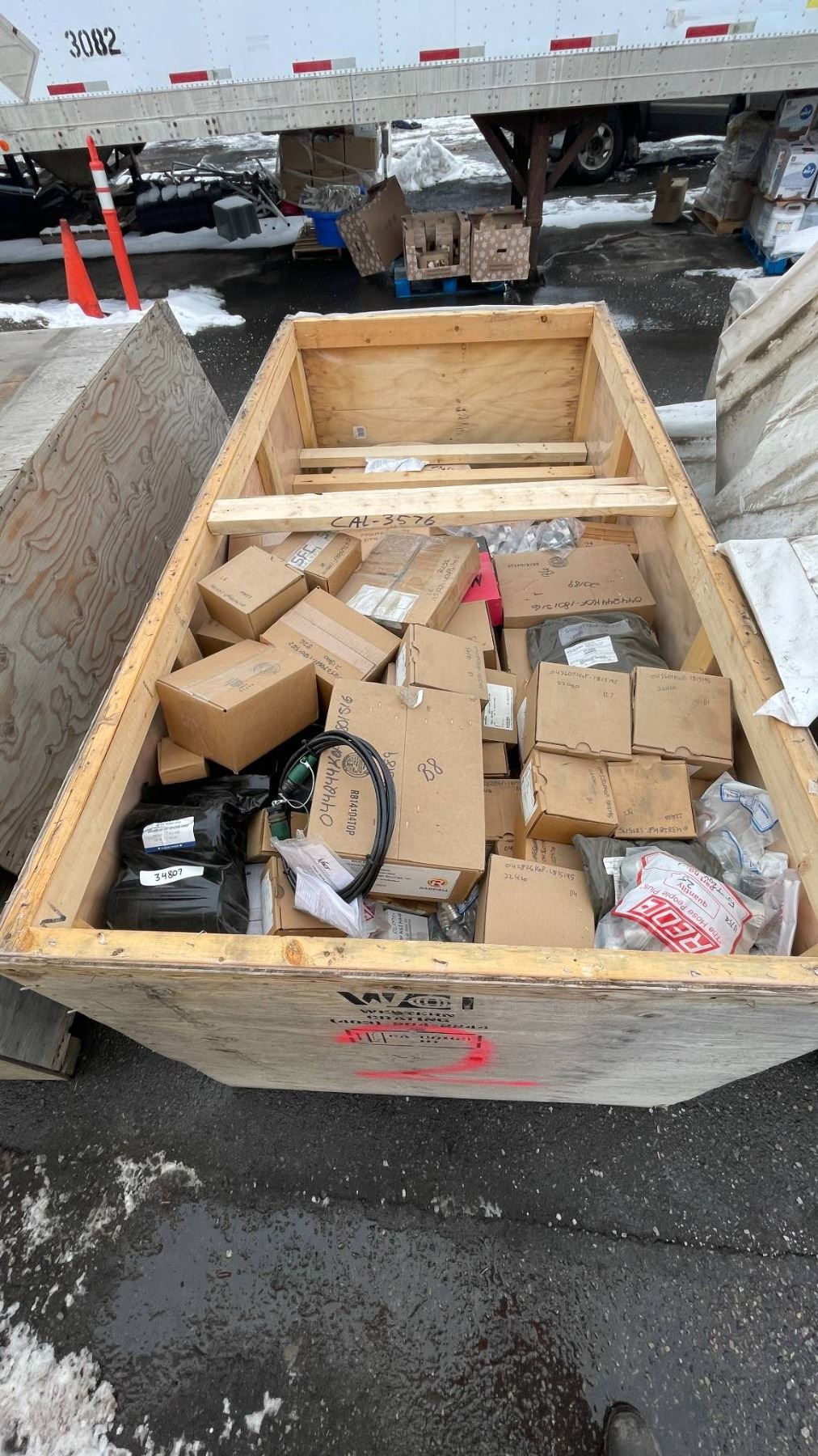 4’x4’x8′ Crate “2” of Assorted Industrial Parts