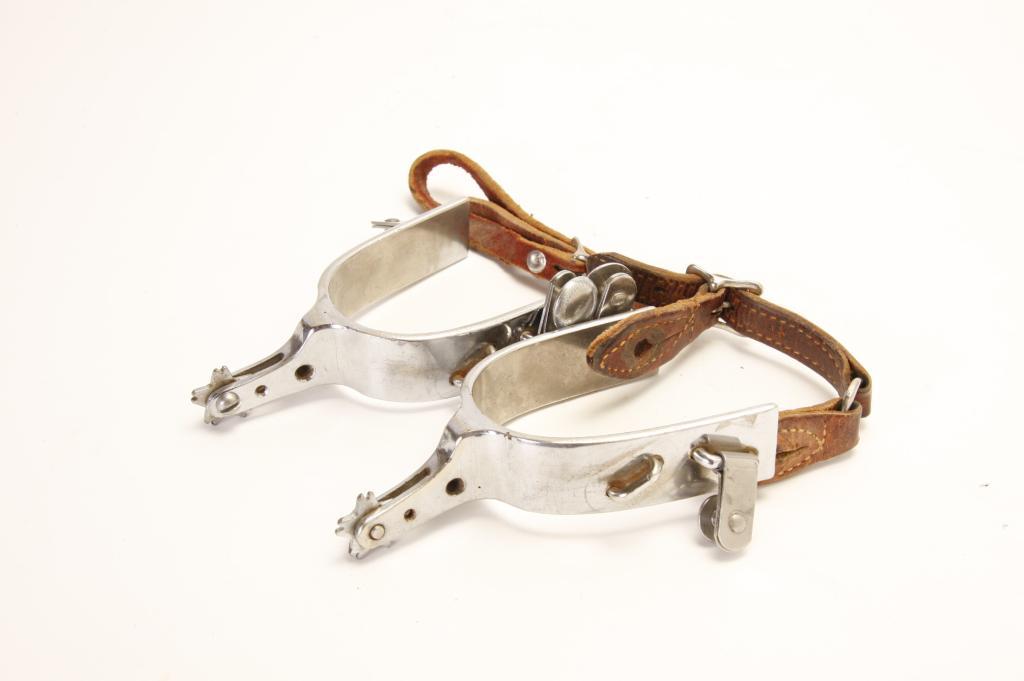 Kelly Bull Rider Spurs marked "Kelly 315", S strap buckles.