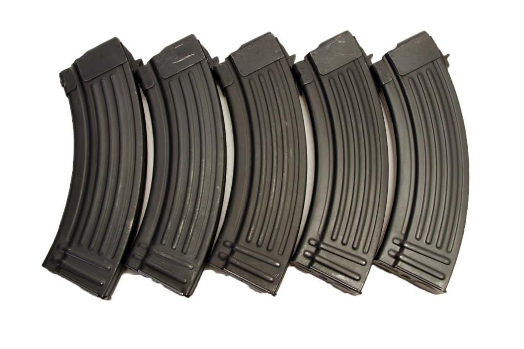 Lot of 5 AK/SKS 7.62x39 Banana Magazines