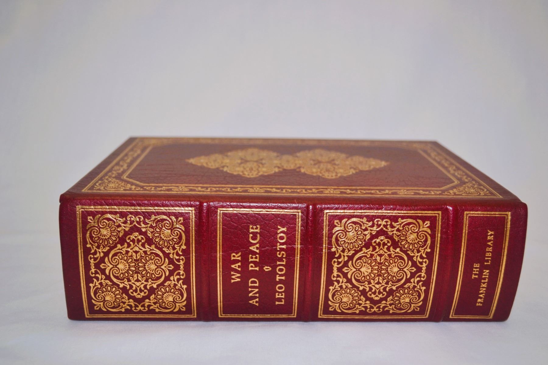 Vintage Full Leather Classic, "War And Peace," The Franklin Library, 1981