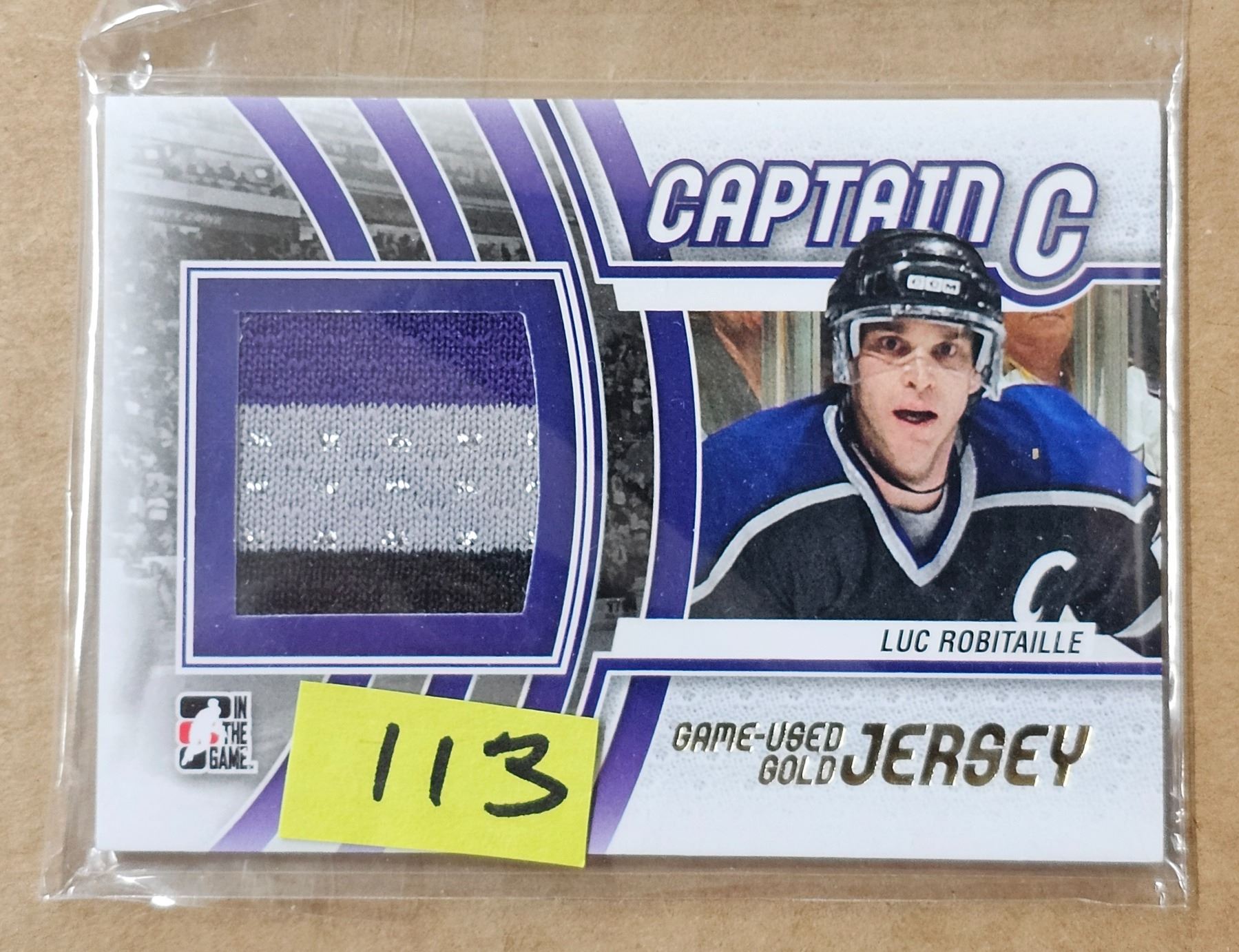 2012-13 ITG Captain C Luc Robitaille Gold Game Jersey /10 - Schmalz ...