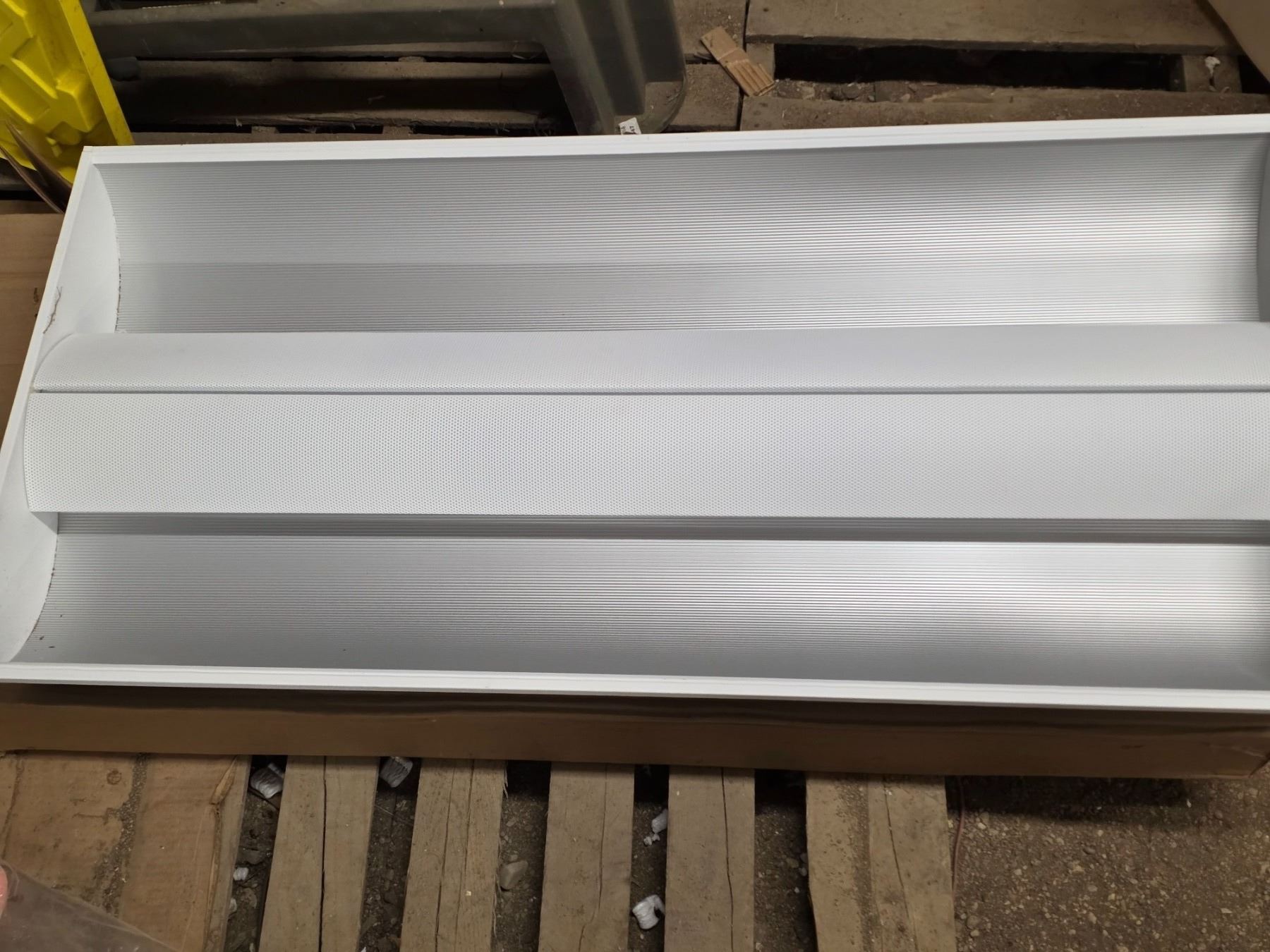 2 Fluorescent light fixtures-4ft by 2ft- new - Schmalz Auctions