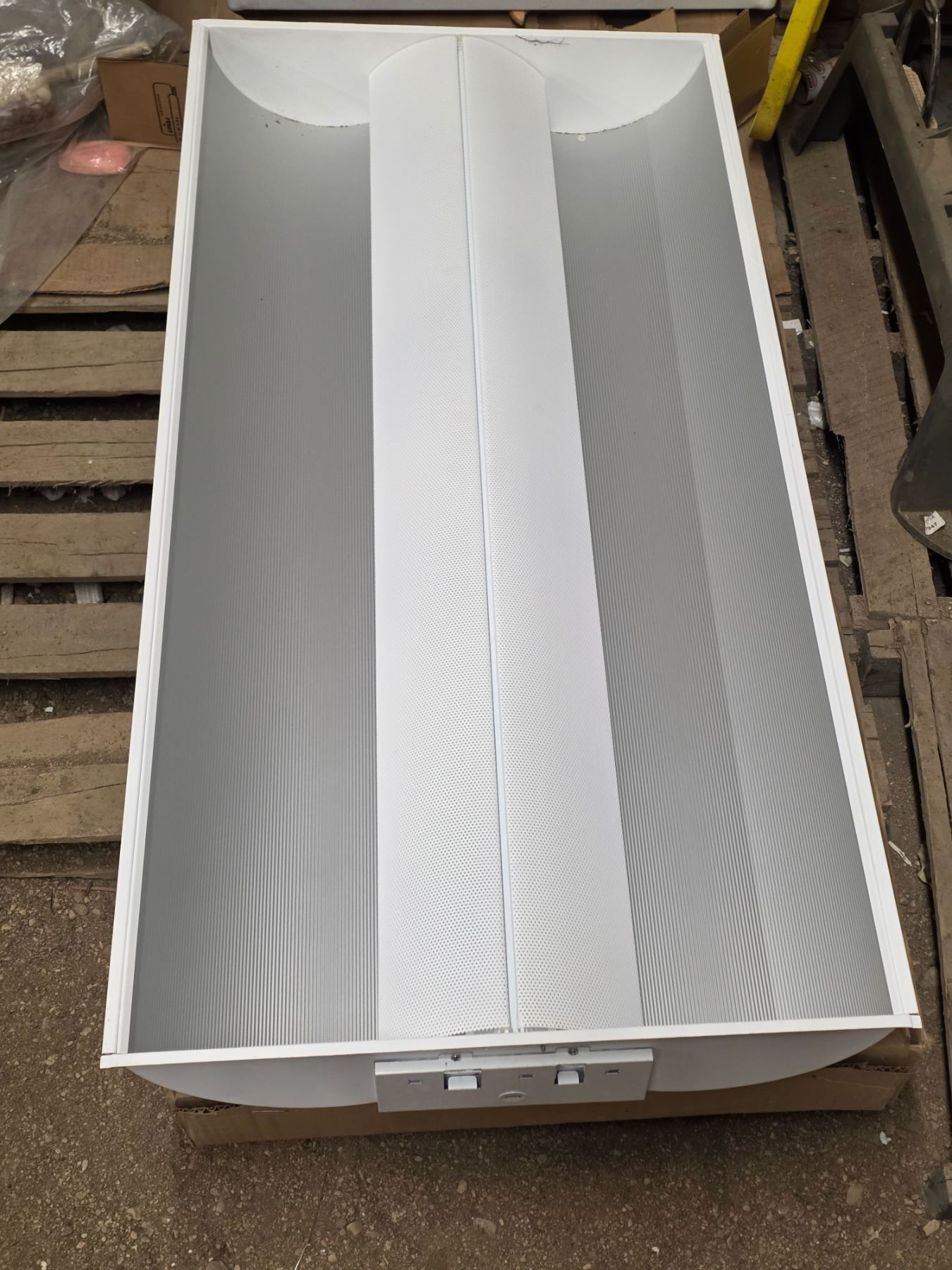 2 Fluorescent light fixtures-4ft by 2ft- new - Schmalz Auctions