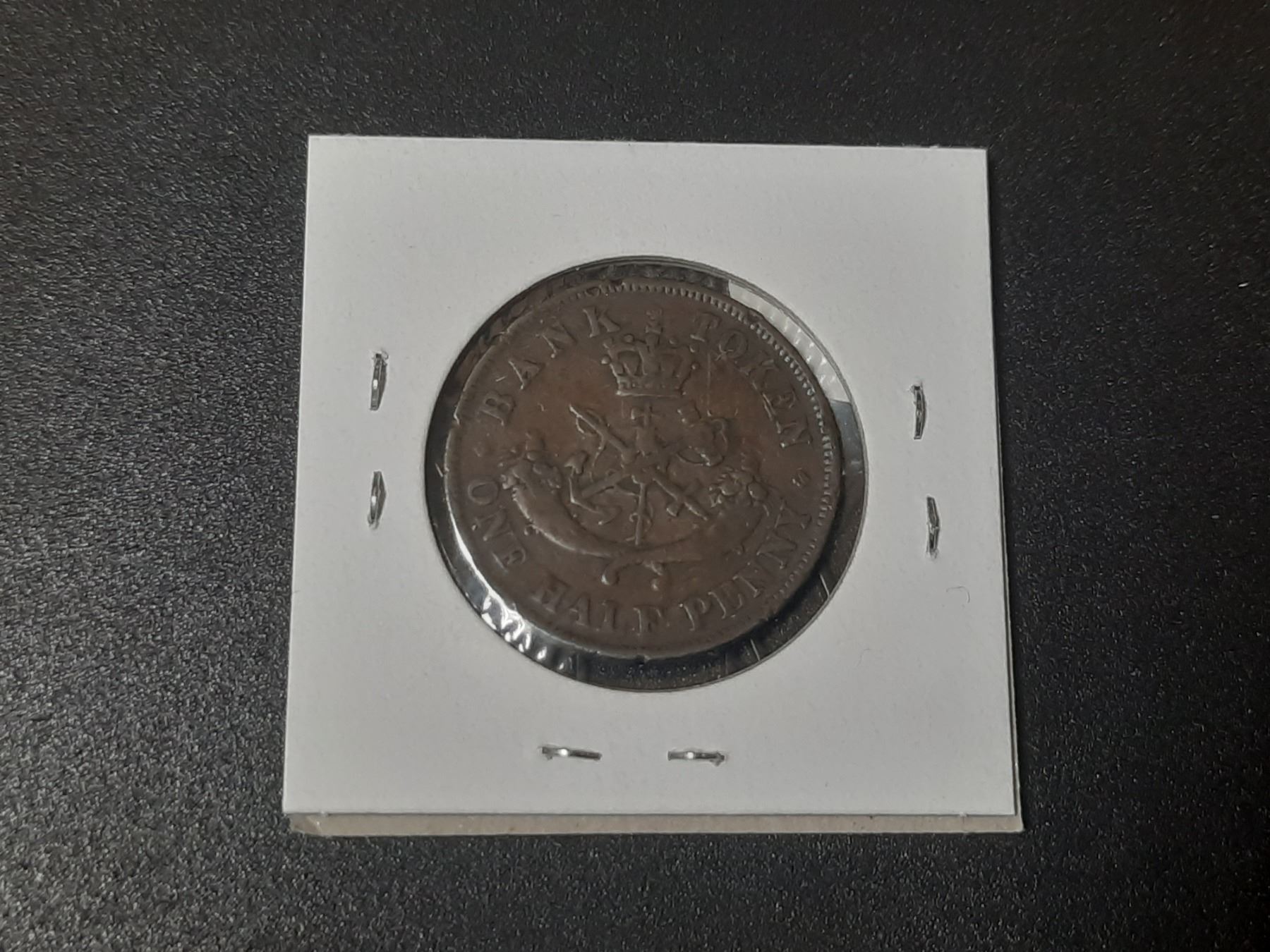 Province of Canada 1857 Half Penny Pre-Confederation Token. St. George ...