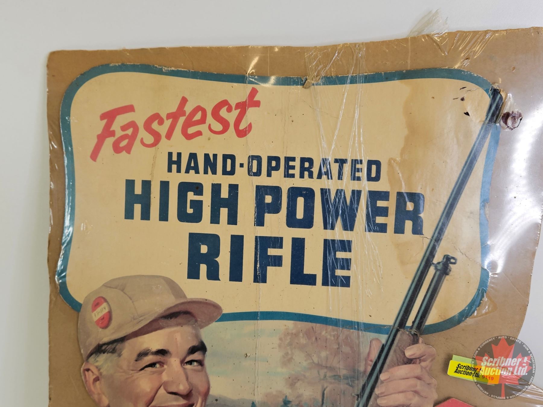 Vintage Remington Cardboard Store Display Sign (Easel Back) (Mounted On ...