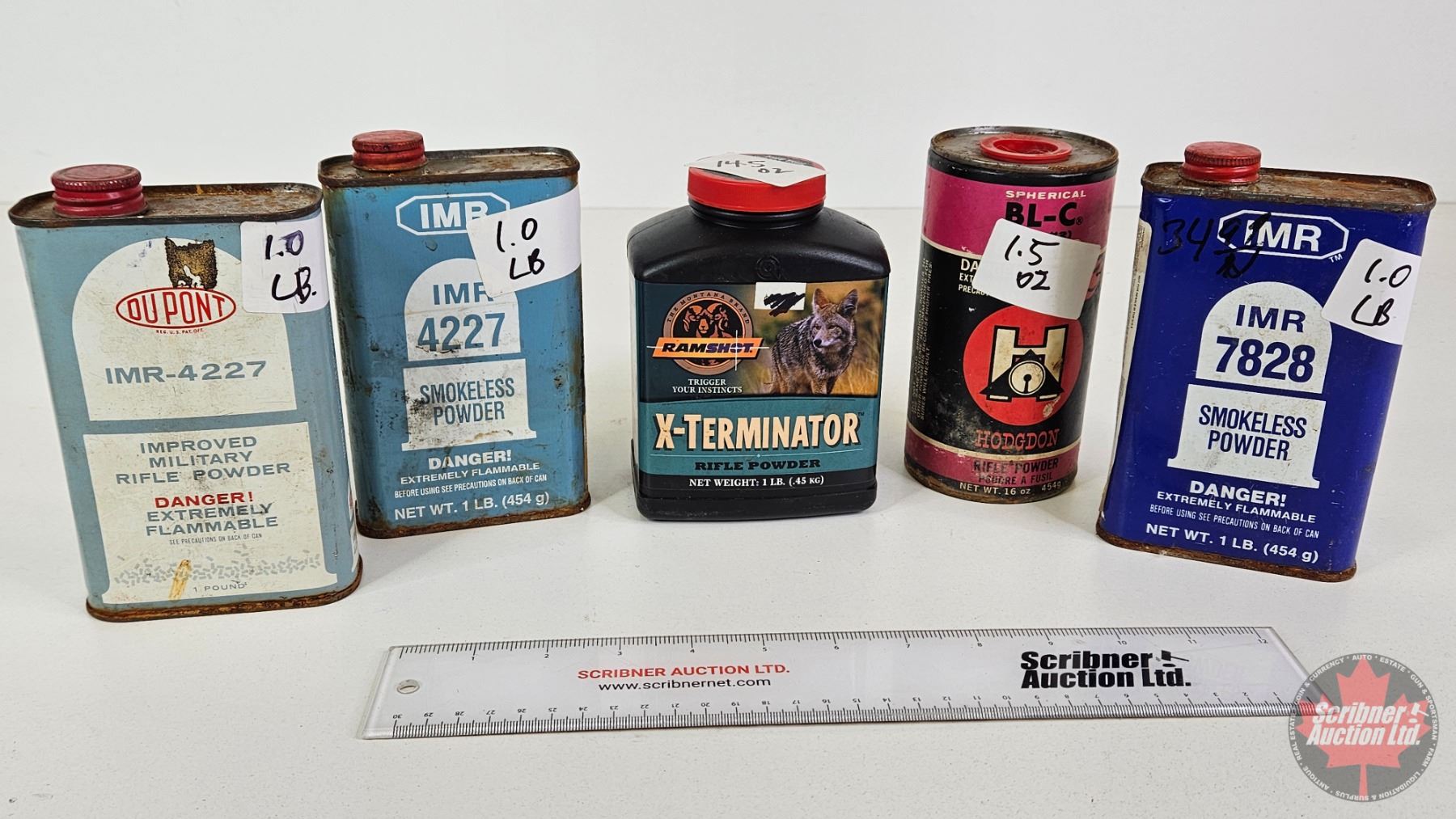 Variety Gun Powder (5) : - IMR 7828 (1lb) - Hodgdon BL-C (1.5oz ...