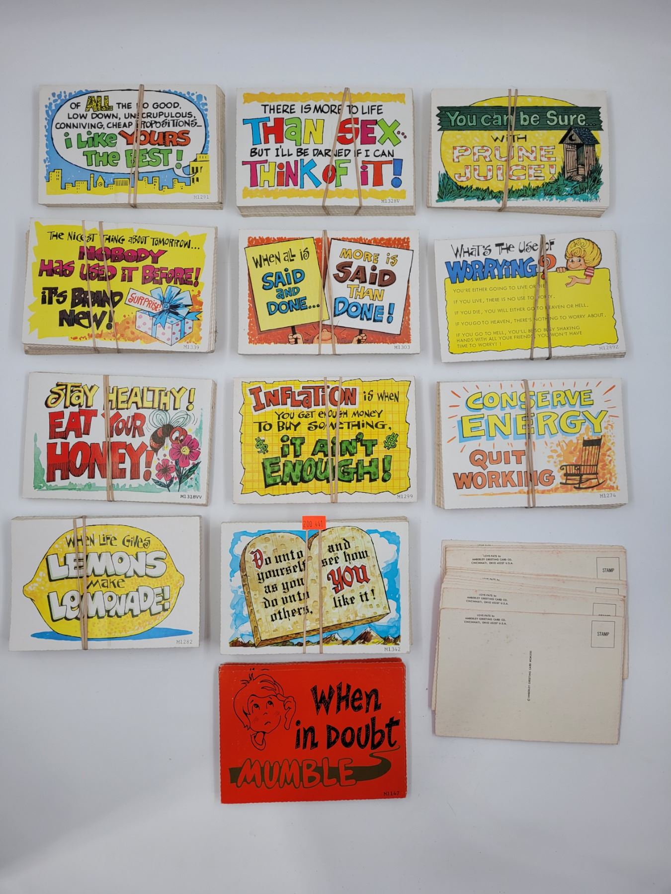 Lot of Assorted Cartoon Funny Saying Postcards