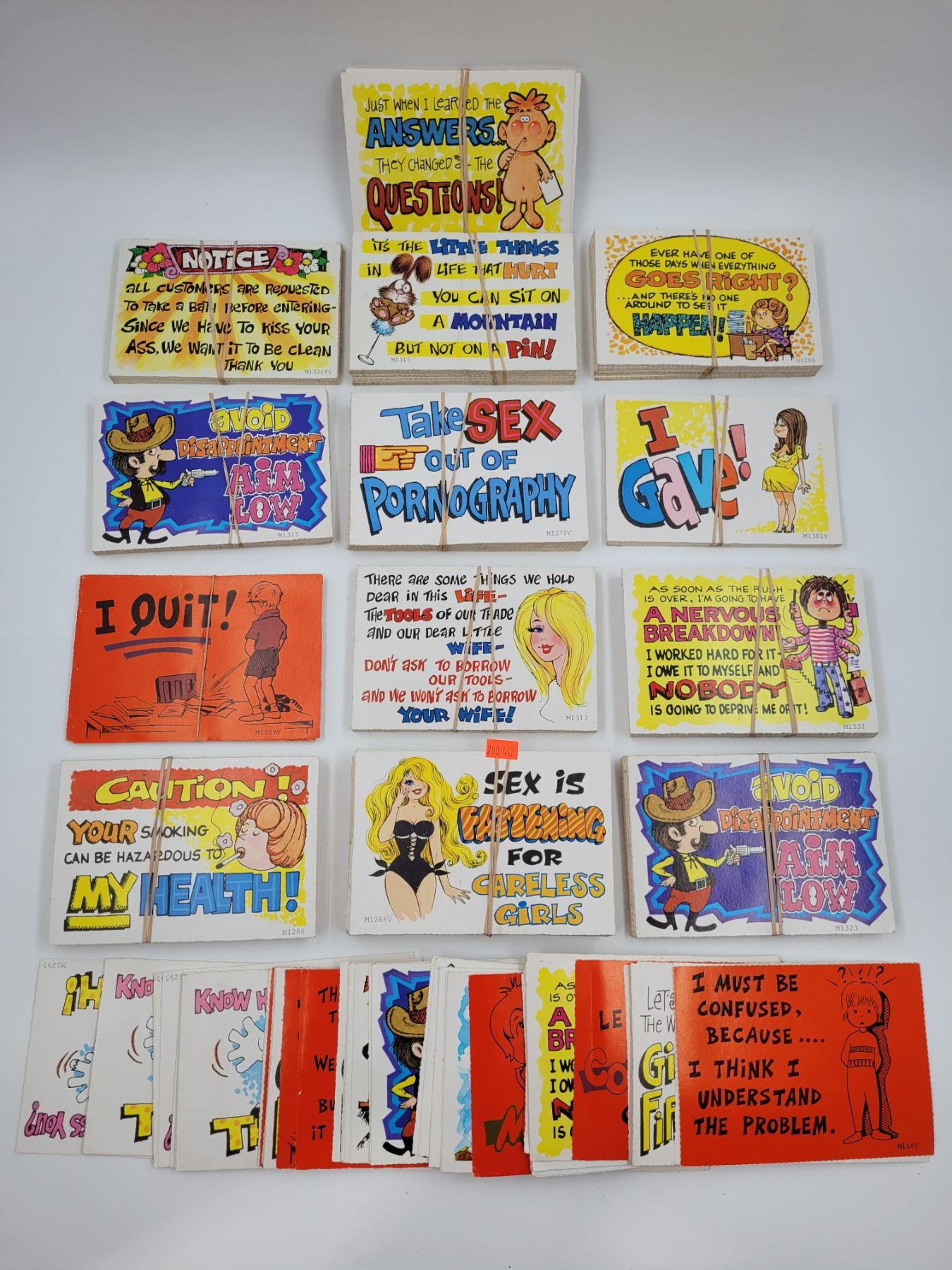 Lot of Assorted Cartoon Funny Saying Postcards