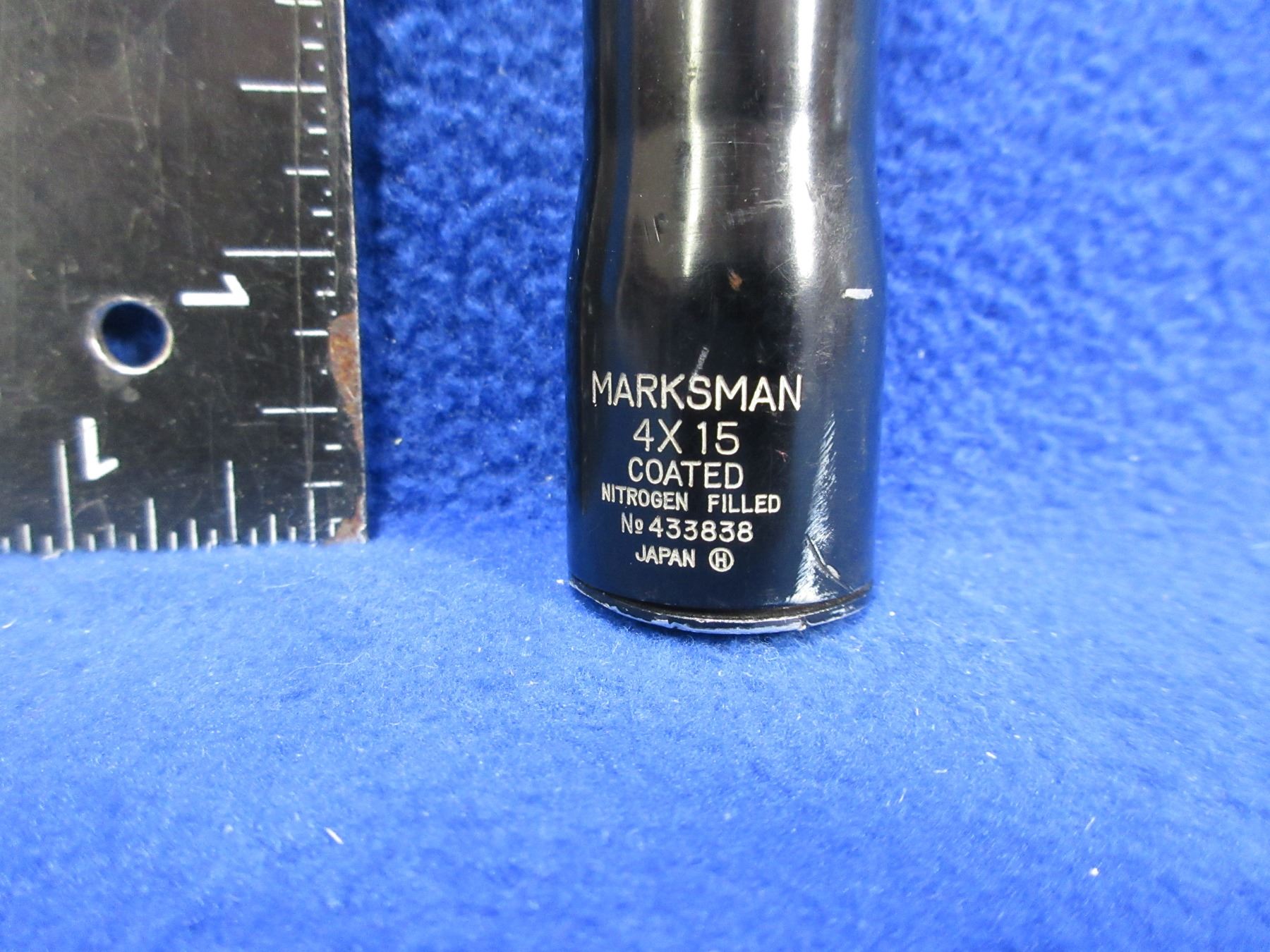 Vintage Marksman 4x15 Scope with 1 Piece Ring Mount - 3/4" Tube
