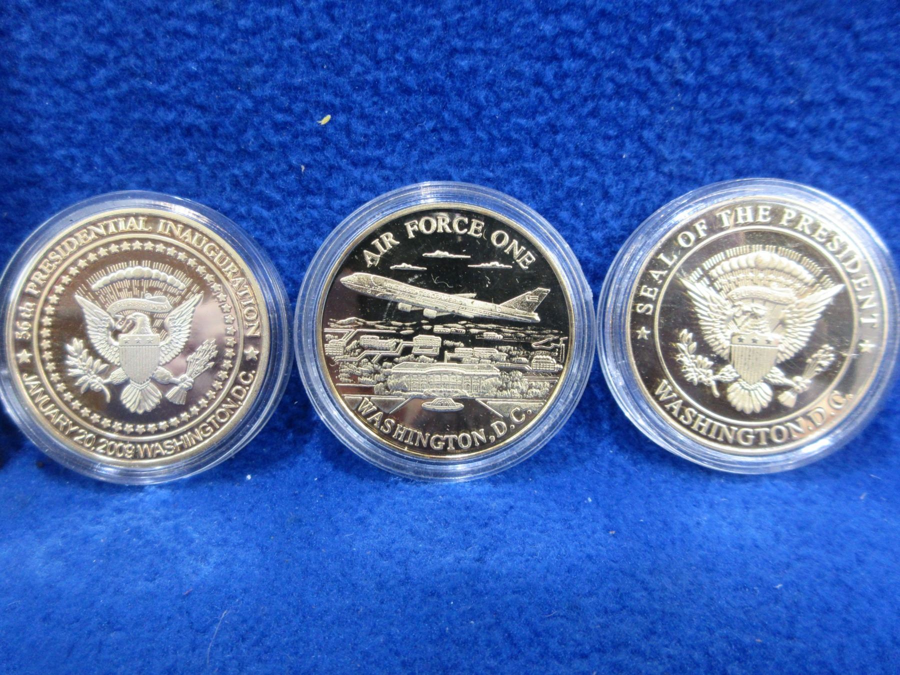 3 USA Presidential Challenge Coins - Air Force One, Barack Obama, Seal ...