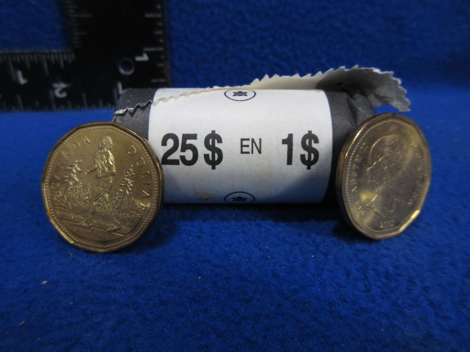 2005 Canadian Loonie - Roll of 25 + 2 - Terry Fox Loonie