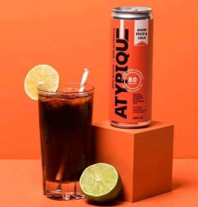 Atypique Non-Alcoholic Spiced Rum & Cola, 12 x 355 mL Cans