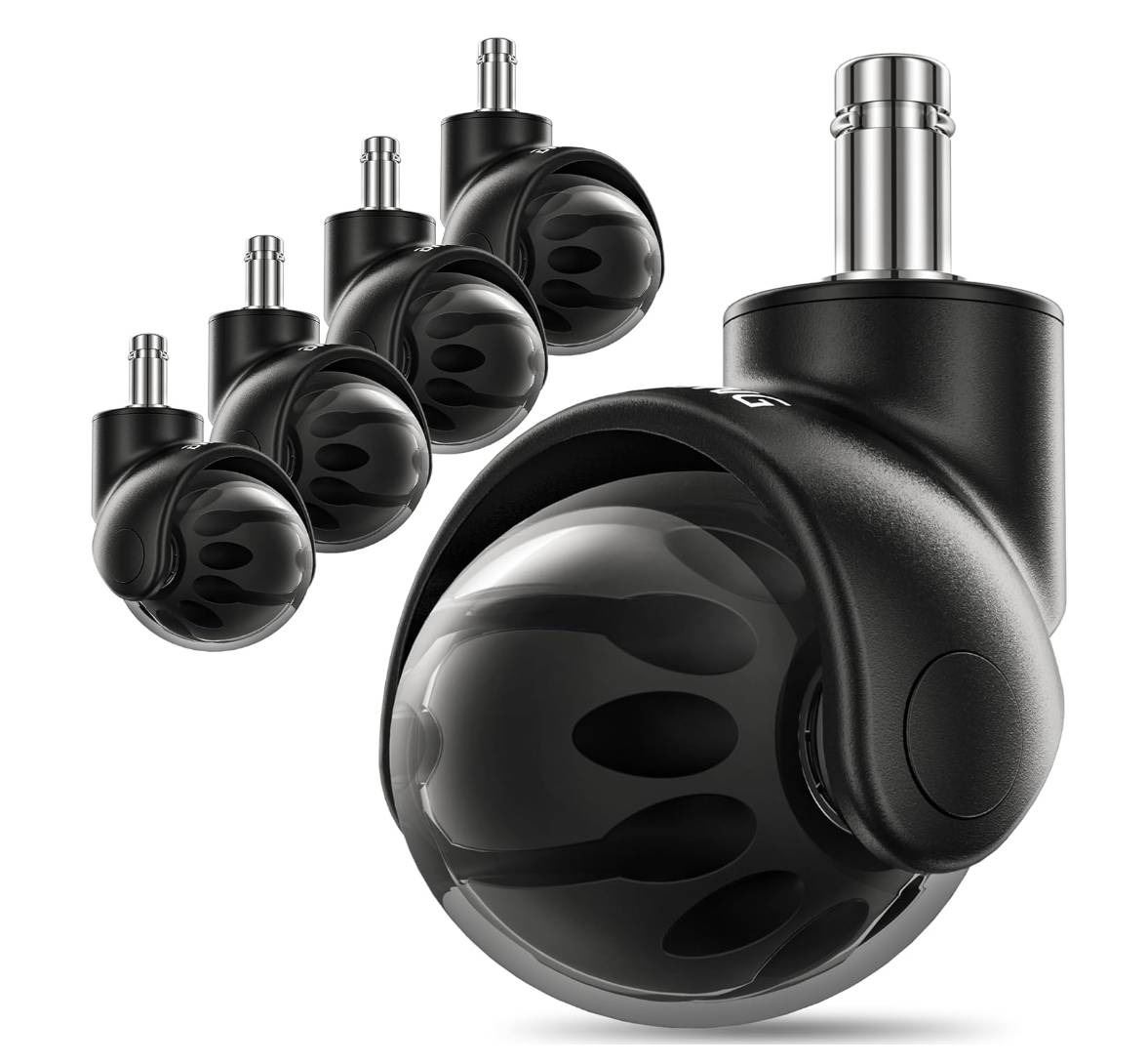 Lifelong Office Chair Wheels Rubber Replacement- 2 Inch Heavy Duty ...