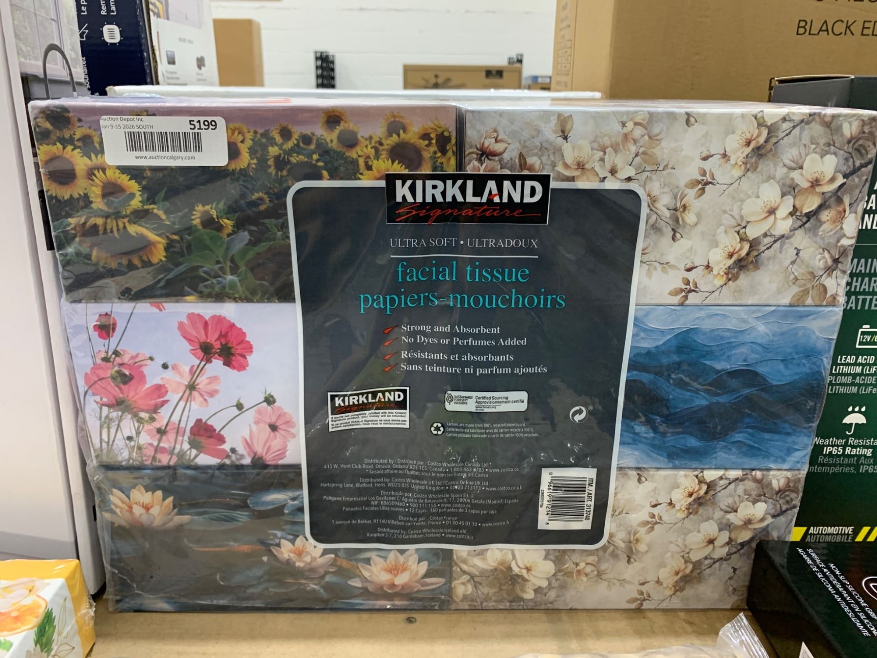 Kirkland Signature Facial Tissues Multipack with Assorted Designs