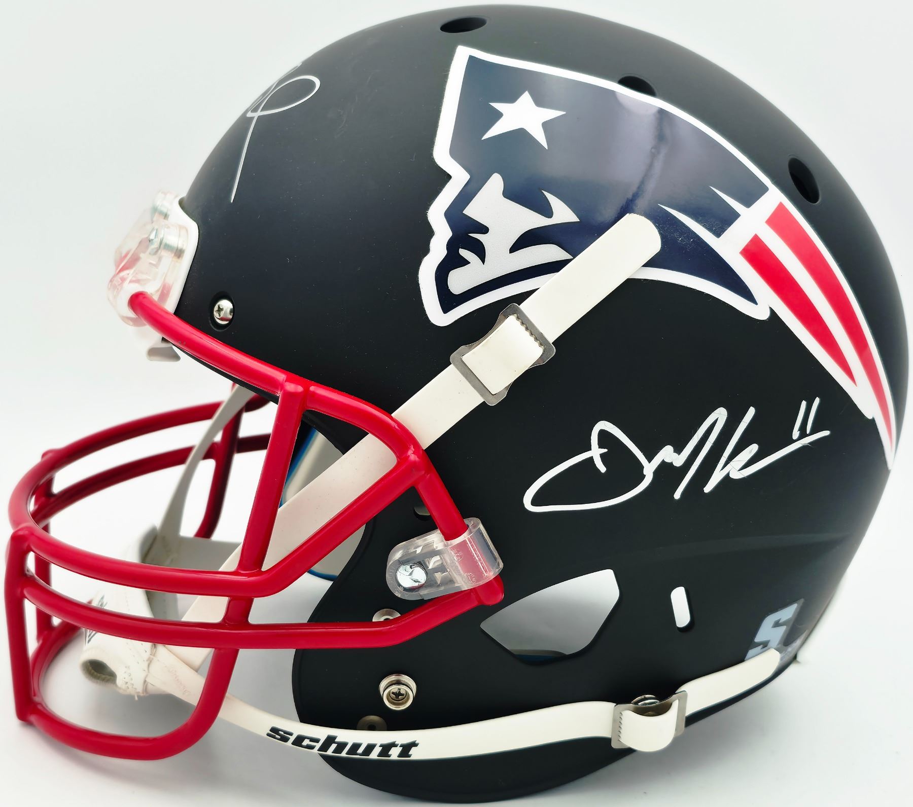 TOM BRADY, ROB GRONKOWSKI AND JULIAN EDELMAN SIGNED FULL SIZE PATRIOTS ...